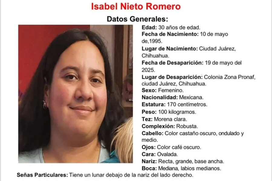 Cadáver hallado en la Óscar Flores podría ser de Isabel Nieto - Juárez Digital