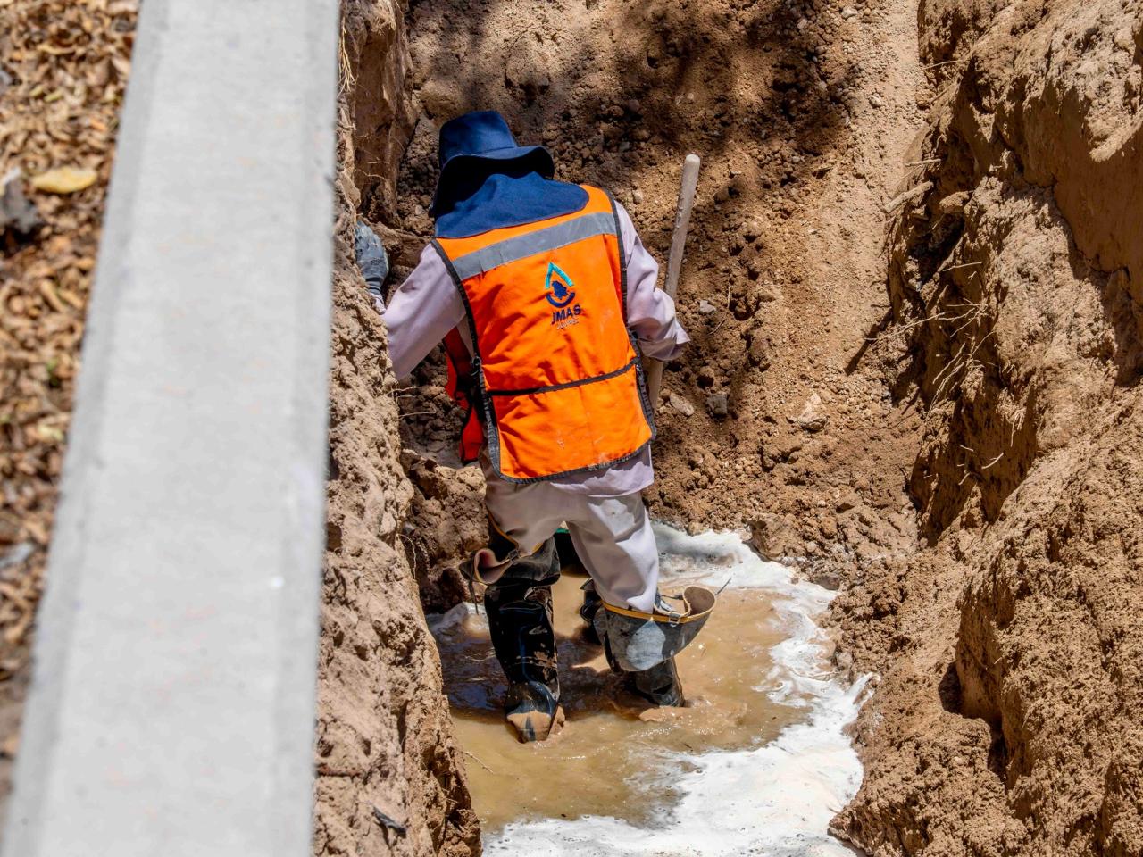 Repara JMAS hundimiento en la colonia La Presa - Juárez Digital